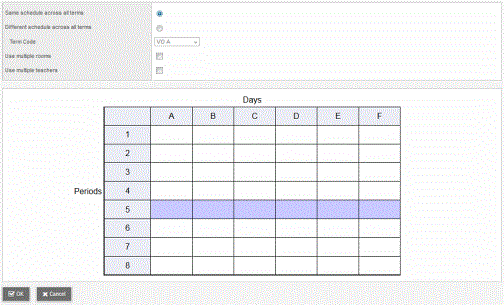 Viewing Curriculum Maps for Schools without Schedule Expressions