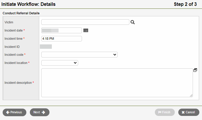 Report a bullying incident with the Portal Conduct Referral
