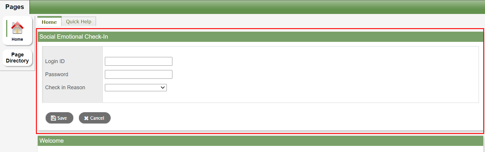 Check in to the Social Emotional Support module