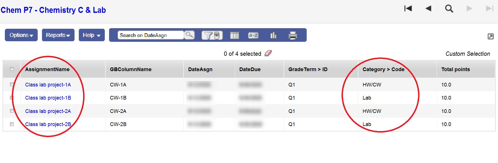 Create Assignments Across Assignment Categories