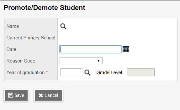 Promote or Demote a Student