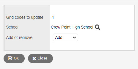 Associate a Grid Code with Schools
